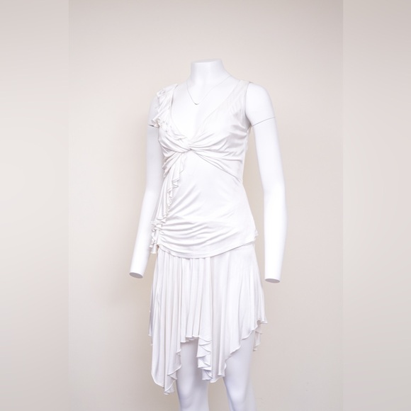 Versace | Dresses | Versace White Asymmetric Twopiece Set | Poshmark